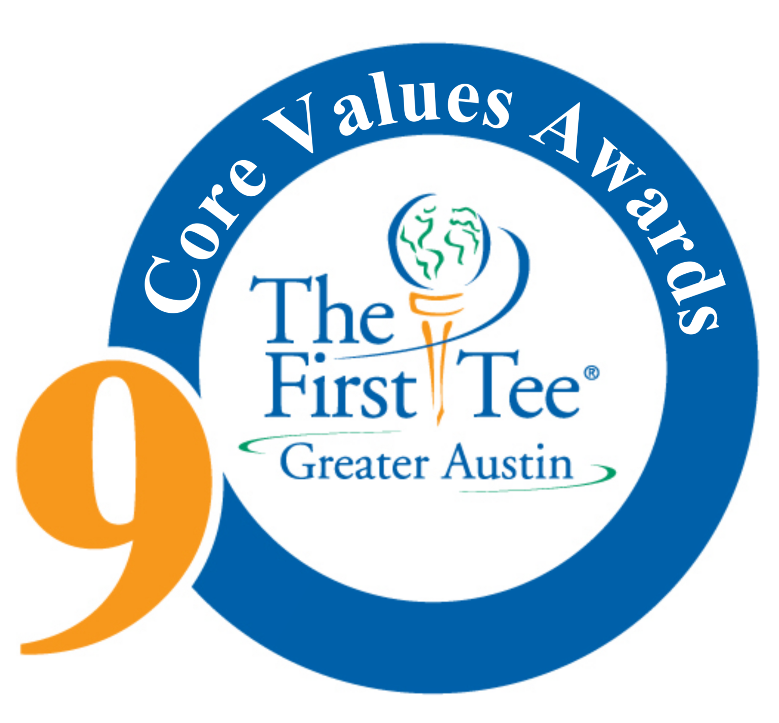 9 Core Values Awards Logo – First Tee – Greater Austin