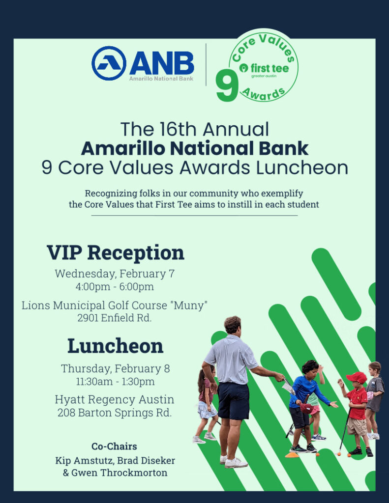 9 Core Values Awards Luncheon - First Tee - Greater Austin